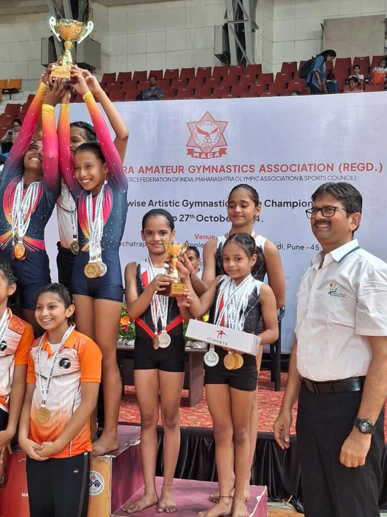 Devaashree Bane shines at 1st Level-wise Artistic Gymnastics State Championship 2024-25 – PTVA ...